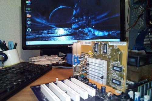 Видеокарта AGP nvidia GeForce 4 MX 440 64мб
