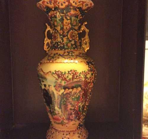 Ваза Сацума (Satsuma), фарфор, Китай 1970 гг
