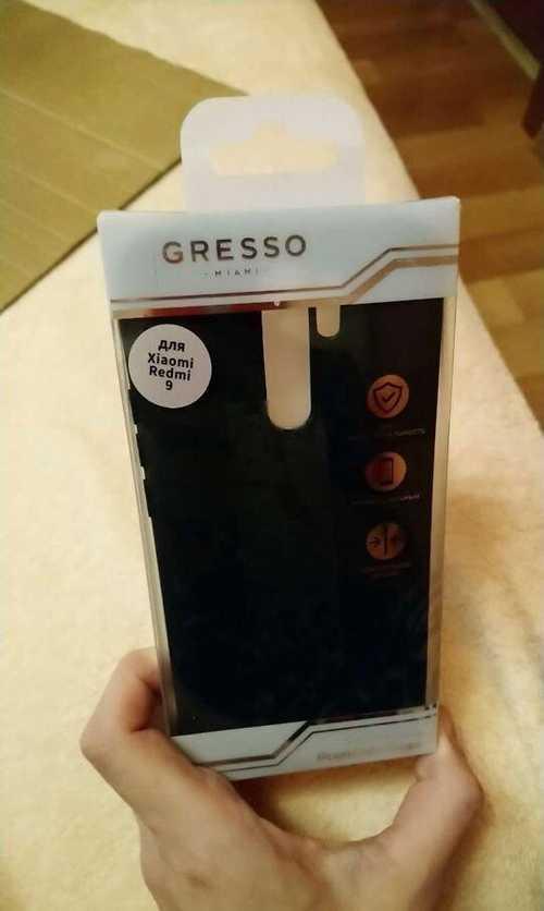 Новый чехол Gresso Mer для Xiaomi Redmi 9 черный