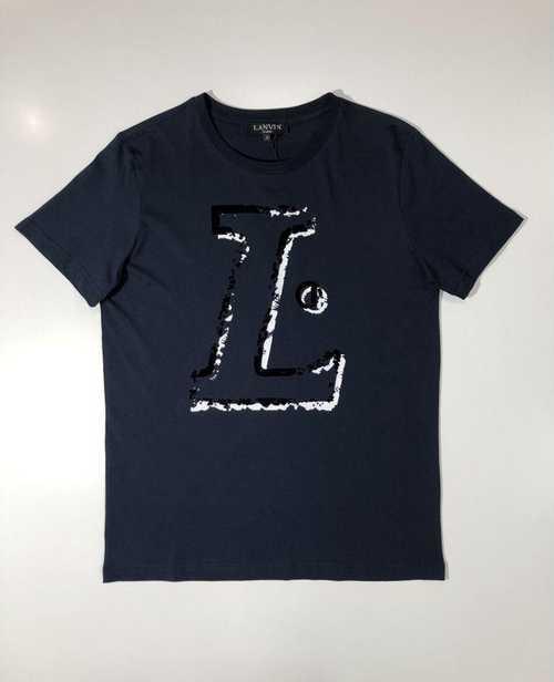 Lanvin футболка с графическим принтом dark blue