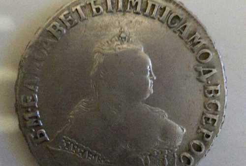 Монета рубль 1749 г