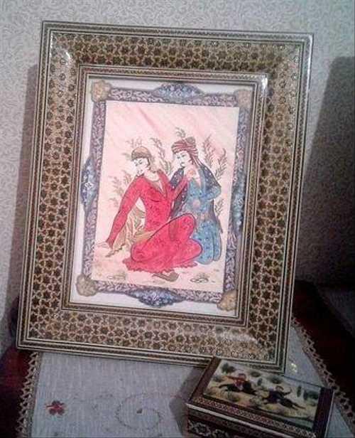 Иранские картина, шкатулка