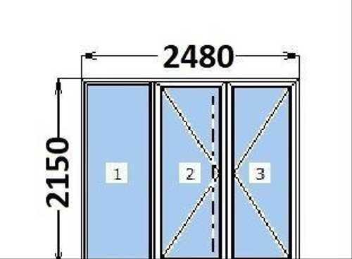 Большая Пластиковая двойная дверь+замок 2480*2150