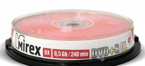 DVD+R диск Mirex 8.5Gb 8x Box 10 шт. Dual Layer