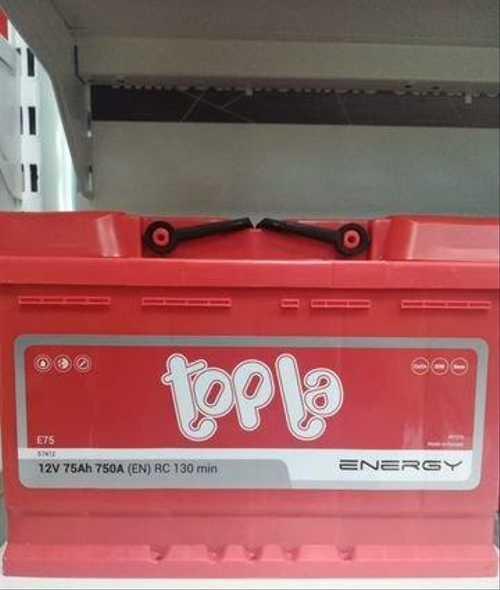 Topla 78 а/ч о.п. 750а 12v Top. Аккумулятор 12v 75ah