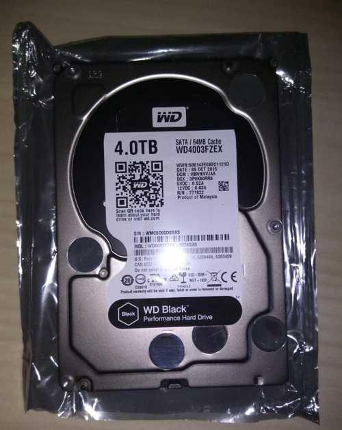 Жесткие диски wd black WD4003fzex, 4 tb