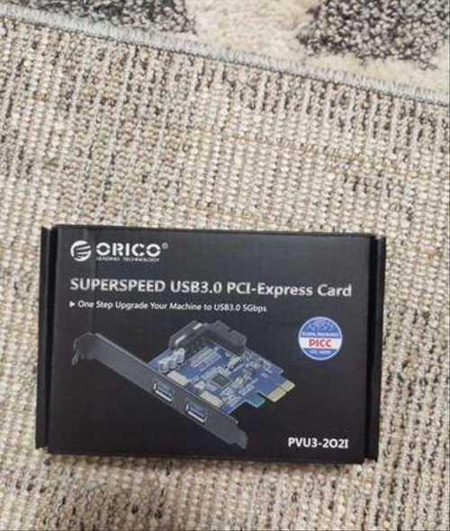 Адаптер orico PCI express USB3.0