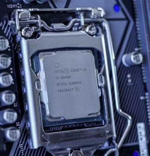 Материнская плата Asus B360m + i5-8600K