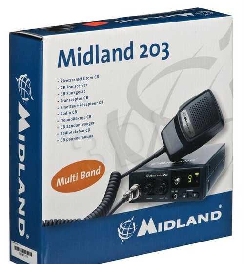 Рация CB Midland 203+ антенна+ ксв метр (Новое)