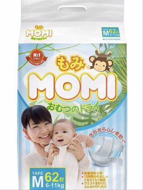 Подгузники Momi 6-11 кг (М)