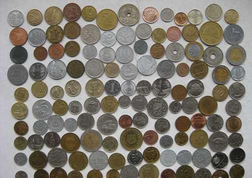 Подборка (коллекция) из 130 монет 61 страны мира