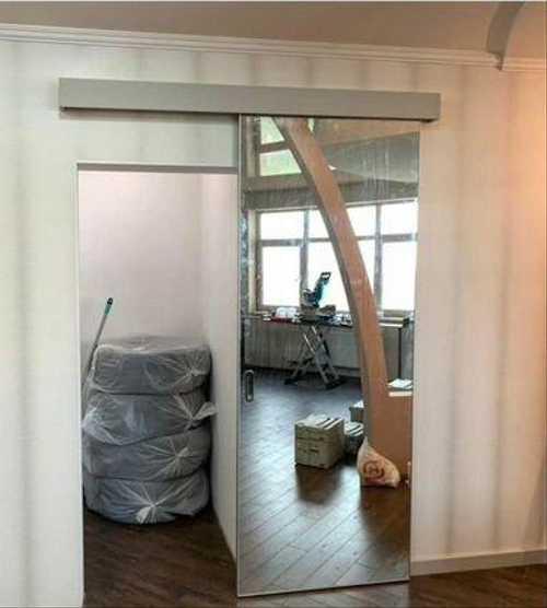 Двери межкомнатные зеркальные алюминиевая кромка | Festima.Ru .