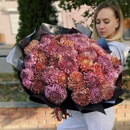 Хризантемы цветы букет с доставкой