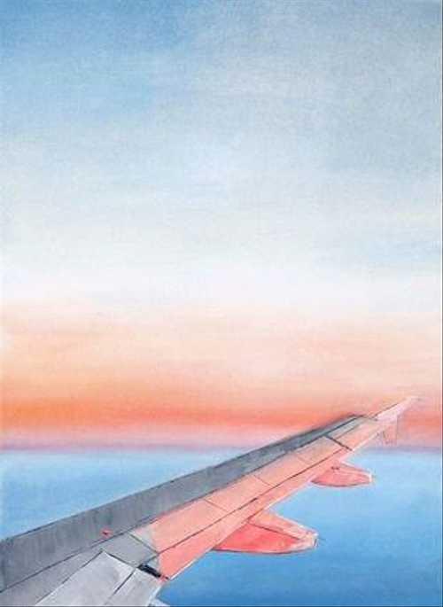 Картина маслом Самолета крыло