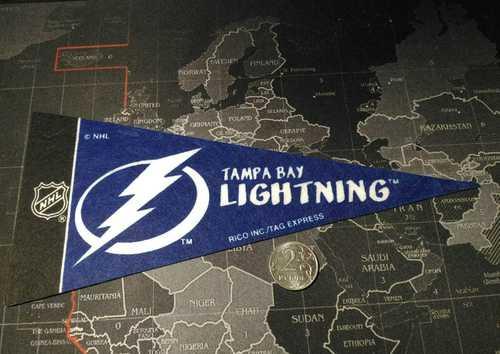Мини вымпел хоккейный NHL Tampa Bay Lightning