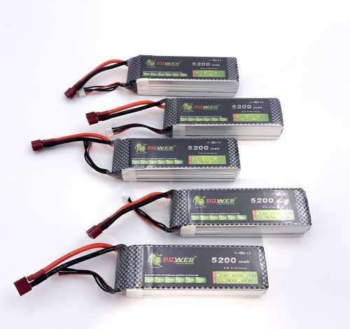 Аккумуляторы lipo 2s 3s 5200mah Hoвыe