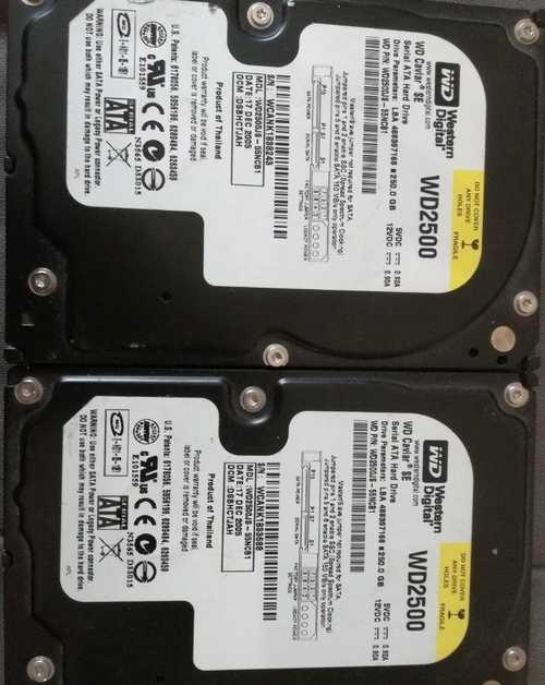 Жёсткие диски WD, Seagate, Hitachi