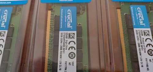 Серверная Озу Crusial ECC rdimm DDR4 2666MHz 32Gb