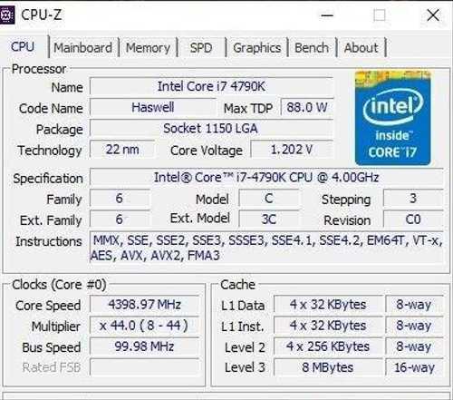 Intel core i7 4790k + DDR3 (16Gb) + ASRock Z97 Pro