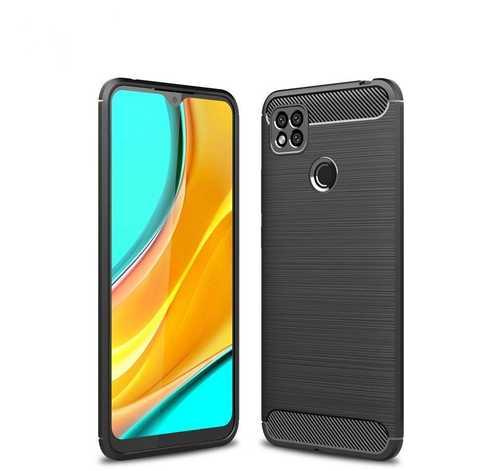 Чехол-накладка Carbon Fibre для Redmi 9C (черный)