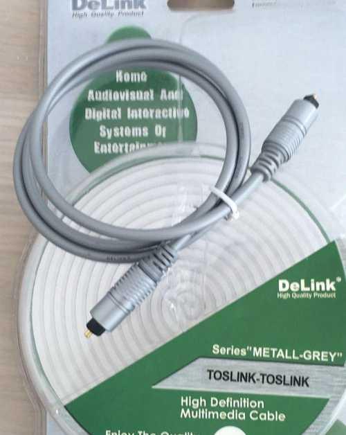 DeLink Digital TosLink Optical Audio cable 1m