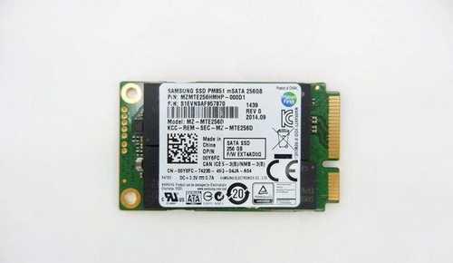 Накопитель SSD msata 256Gb samsung pm851