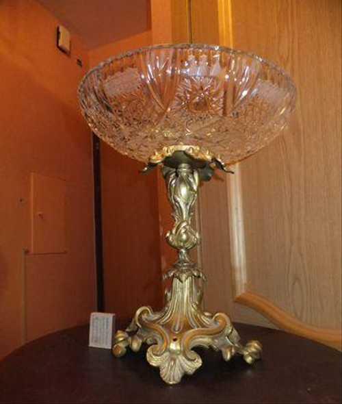 Старинная Бронзовая Ваза Второе Рококо 19в Золото