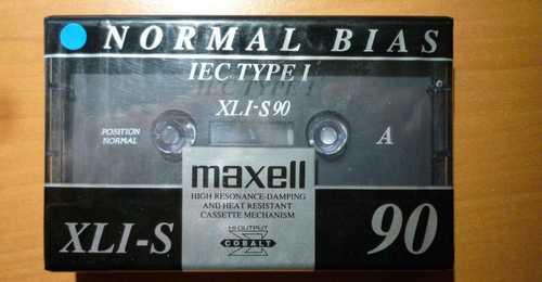 Аудиокассета редкая запечатанная Maxell XLI-S 90