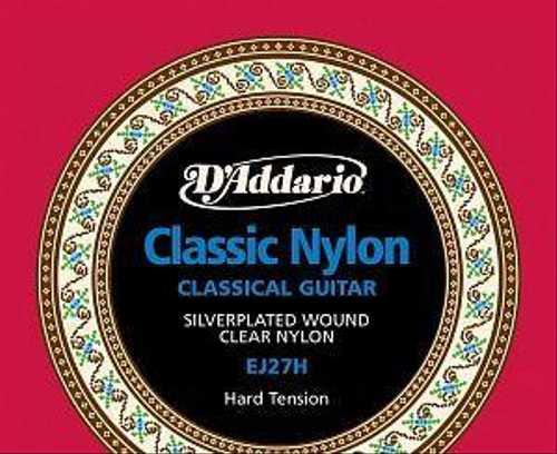 Струны нейлоновые 28-44 D'addario EJ27H Hard Tenso