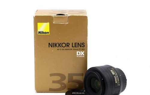 Nikon 35mm f/1.8G AF-S DX Nikkor в упаковке