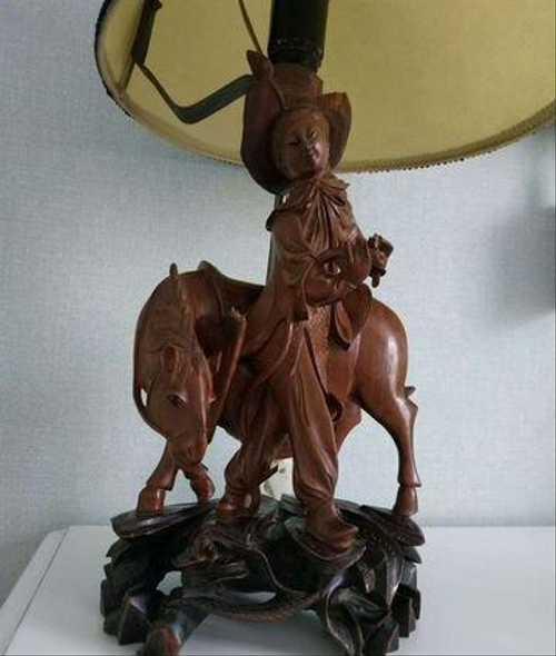 Настольная лампа китайская антикварная