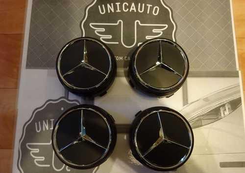 Колпачки колесных дисков бочка Mercedes Черный