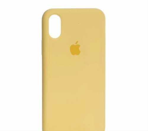 Чехол на iPhone X Жёлтый + бесплат. доставка
