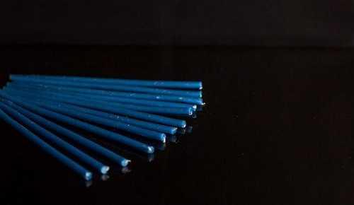 Тонкие восковые свечи синие для верности 100 воск