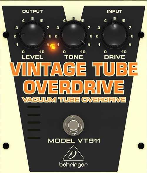 Behringer vintage tube overdrive VT911 педаль