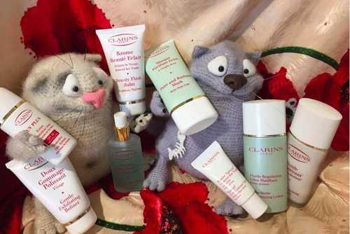 Clarins крем для лица глаз и маска Кларанс