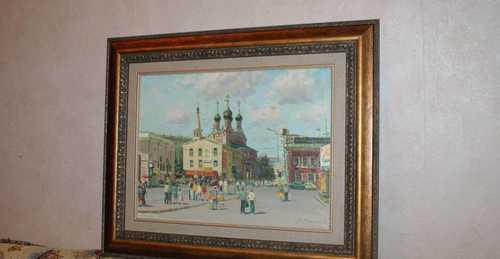 Картина "Таганка" холст маслом (в багете)
