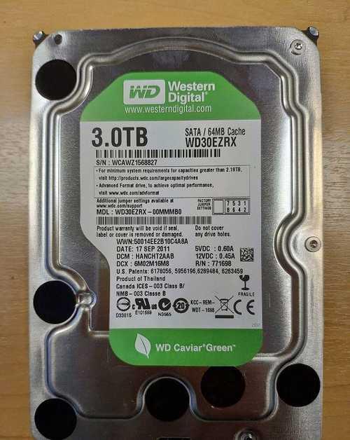 Sata b sata 2. Жесткий диск 3 ТБ wd30ezrx Green. Ссд на 3 ТБ.