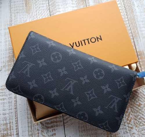 Клатч LV Zippy Monogram Eclipse Луи Виттон книжка