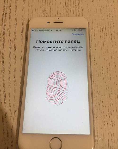 Телефон iPhone 6,16 отпечаток работает