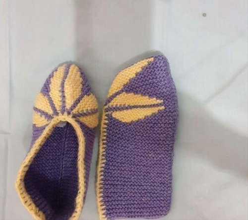 Тапочки вязаные новые