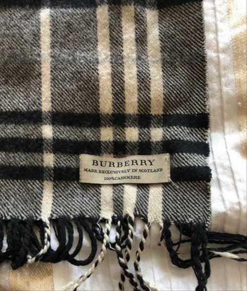 Кашемировый шарф Burberry. Шотландия. 100 кашемир
