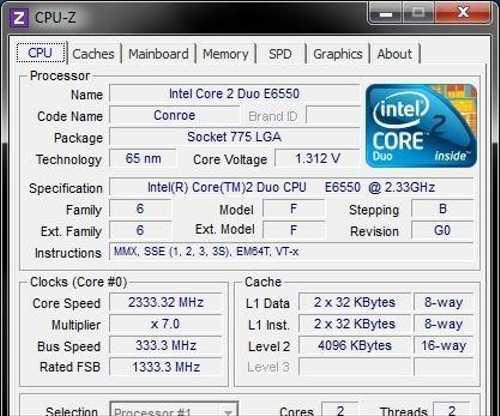 Прцессор Intel Core2 Duo Processor E6550 (LGA775)