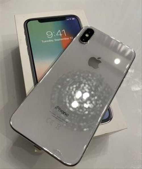 Телефон iPhone x silver
