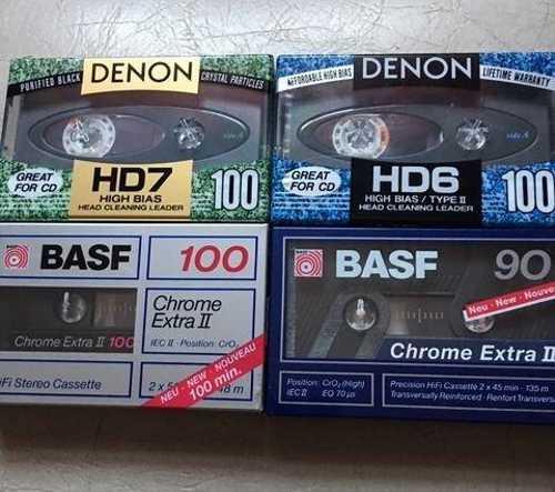 Аудиокассеты denon basf хром новые