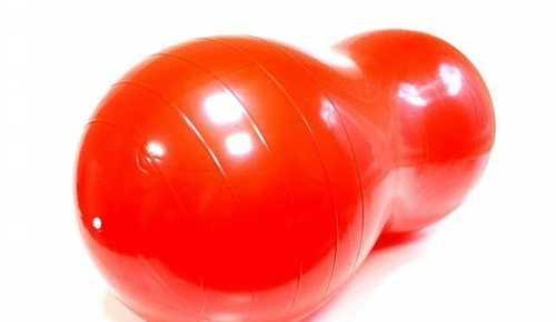 Красный гимнастический мяч (фитбол-арахис) 90x45см
