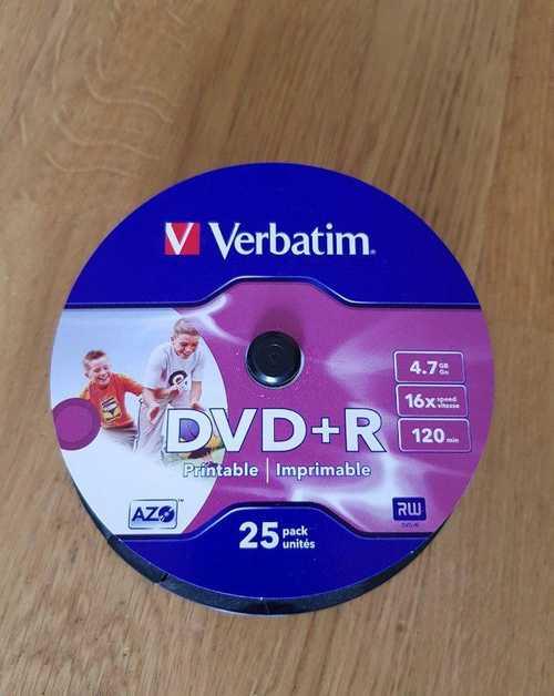 Болванки Verbatim DVD+R 25 шт