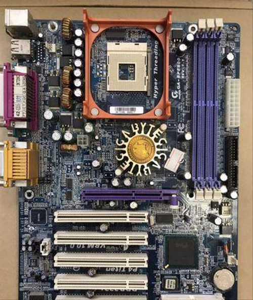 Материнская плата gigabyte GA-8PE800 + видеокарта