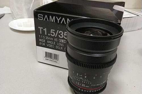 Samyang 35mm T1.5 vdslr Nikon