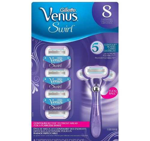 Venus Swirl станок и кассеты для бритья 8 шт